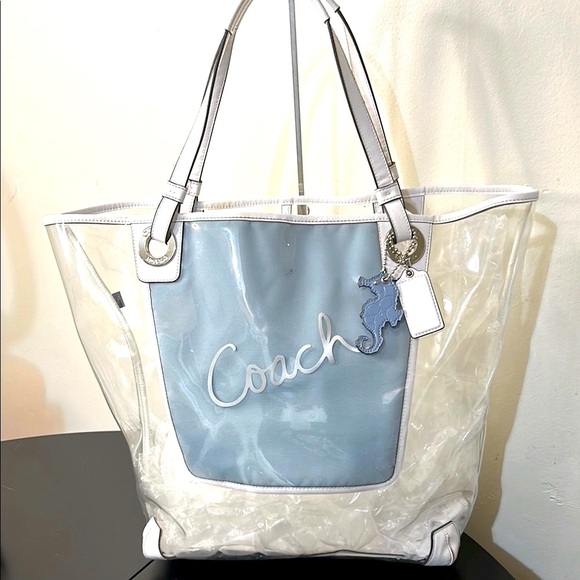 Coach | Bags | Coach Beach Seahorse Crab Clear Tote Bag 6594 | Poshmark